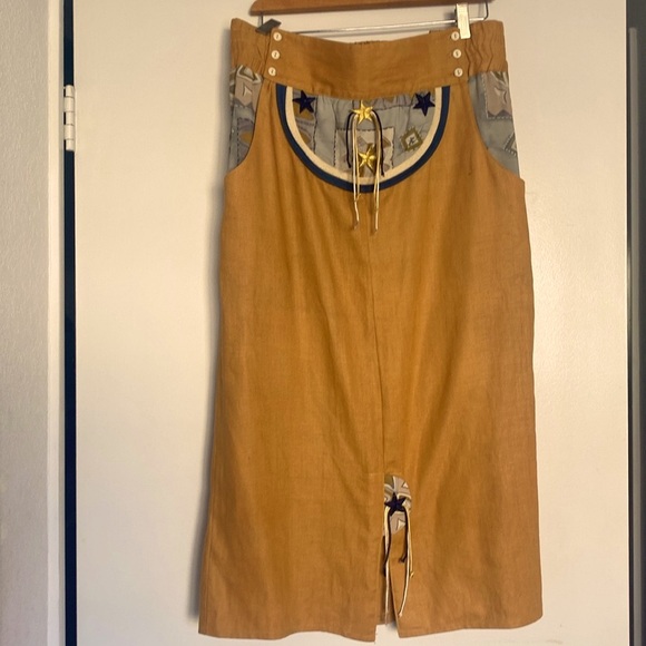 PAPIKE | Skirts | Vintage Papike Western Mustard Yellow Embellished ...